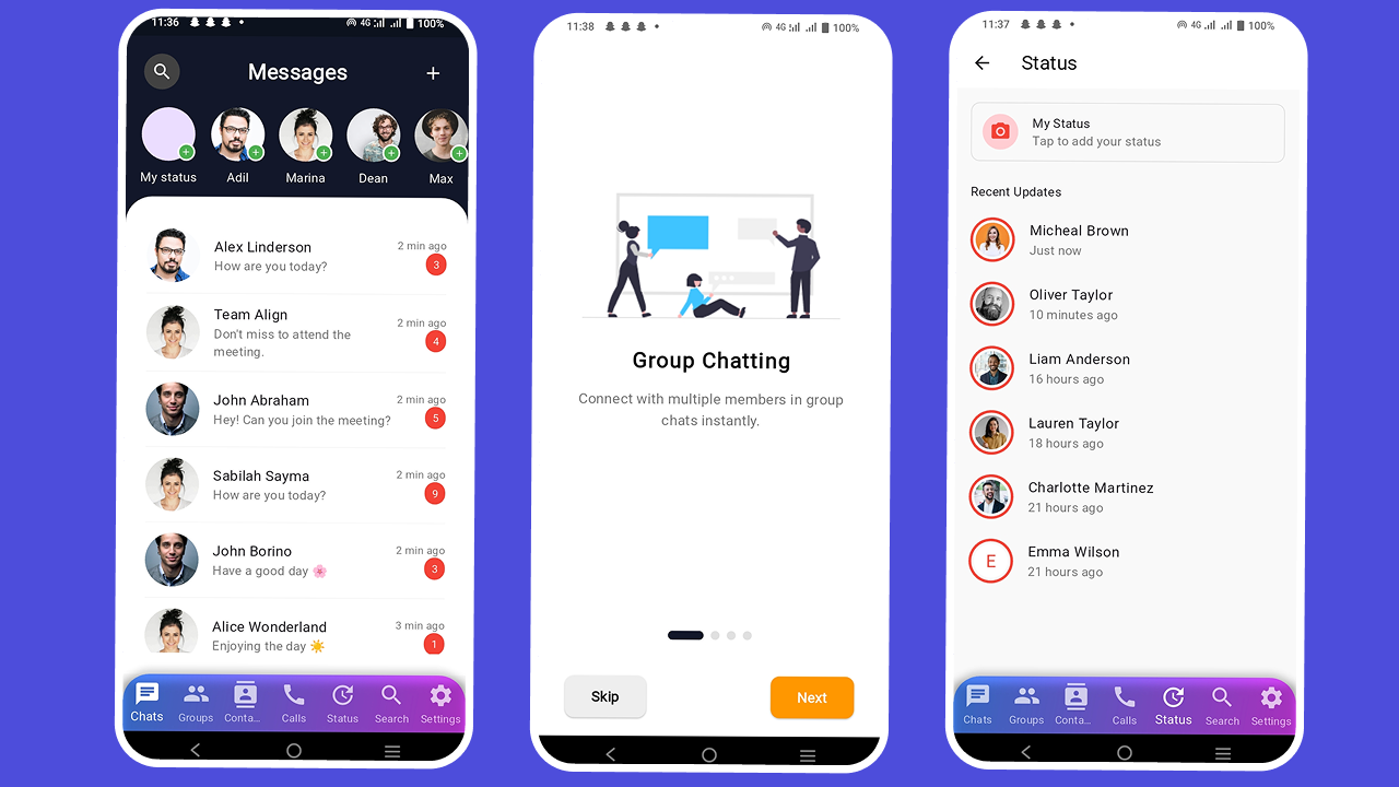 NeoChat | Flutter Chat App UI Kit | Flutter Template by CodentraTech